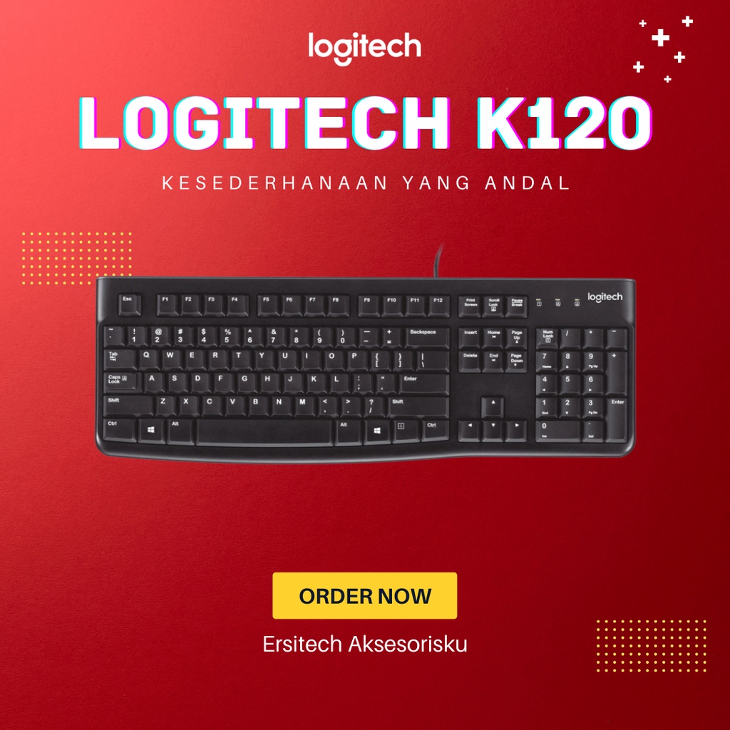 Jual Logitech Keyboard Laptop K120 - Keyboard Logitech, Keyboard Pc, Logitech K120 | Shopee ...