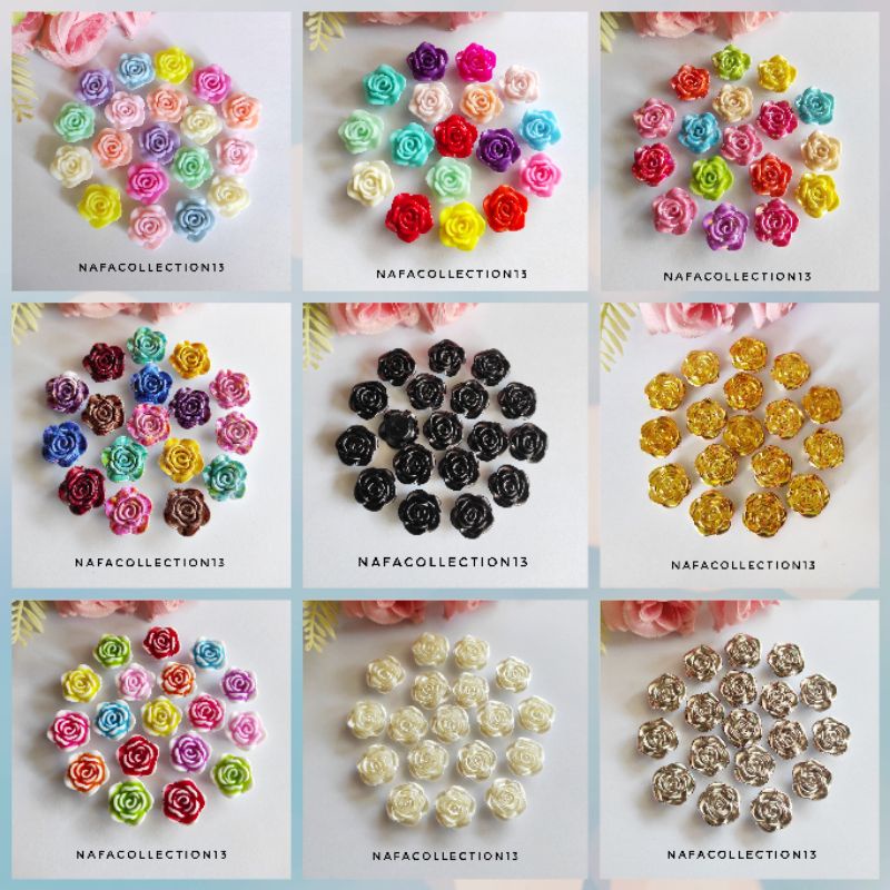 Jual Mote mawar / Resin mawar 2 cm | Shopee Indonesia