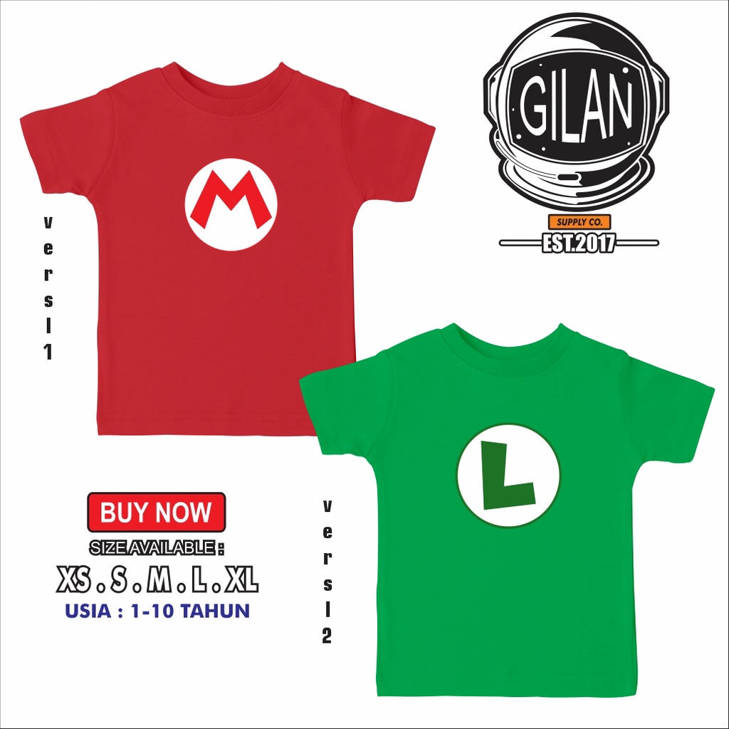 Jual Kaos Baju Anak SUPER MARIO LUIGI Logo Kaos Game Anak Nintendo ... Jual Kaos Baju Anak SUPER MARIO LUIGI Logo Kaos Game Anak Nintendo ...
