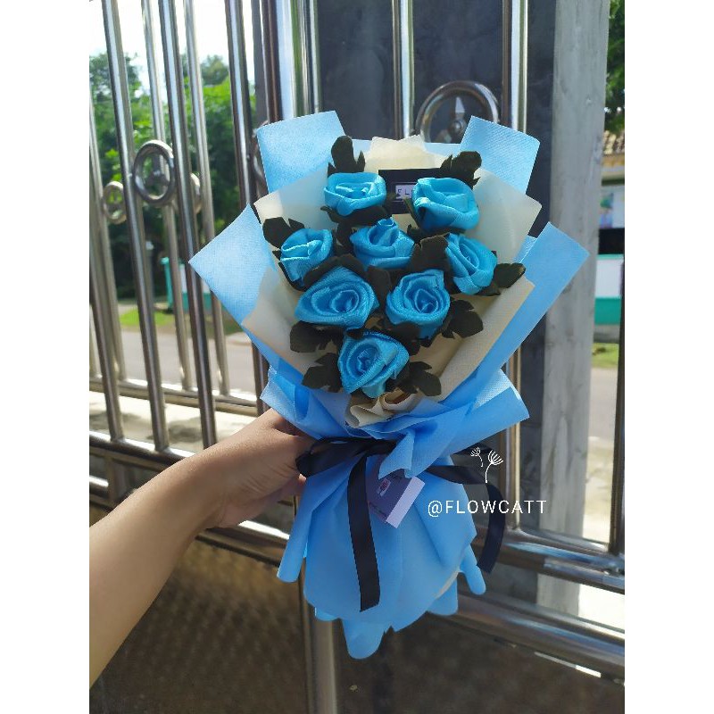 Jual Bucket Bunga Satin / Buket Bunga Satin / Buket Satin / Bucket ...