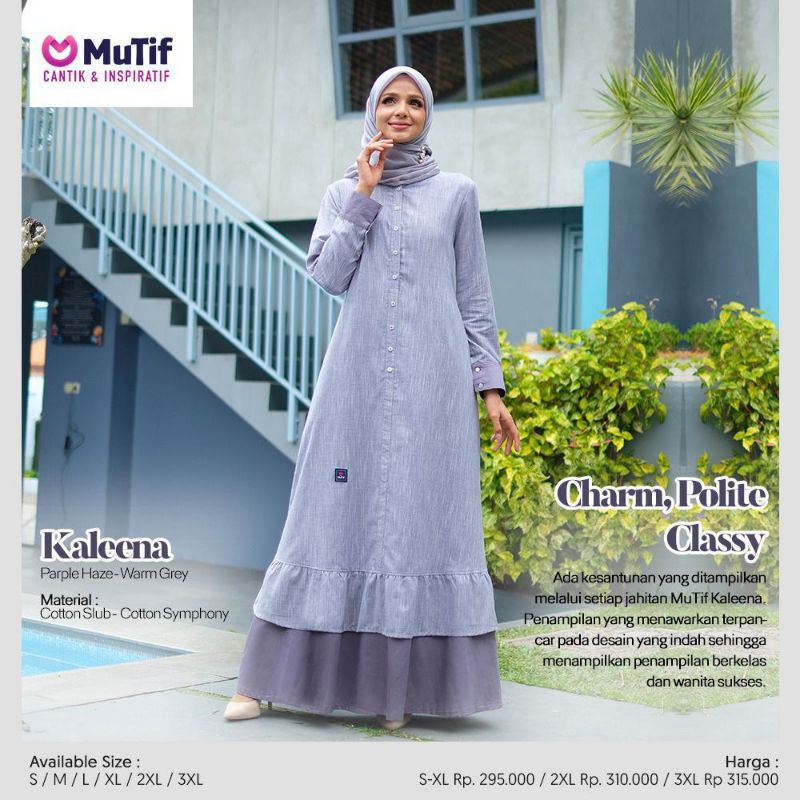 Jual MUTIF KALEENA PURPLE GREY | Shopee Indonesia
