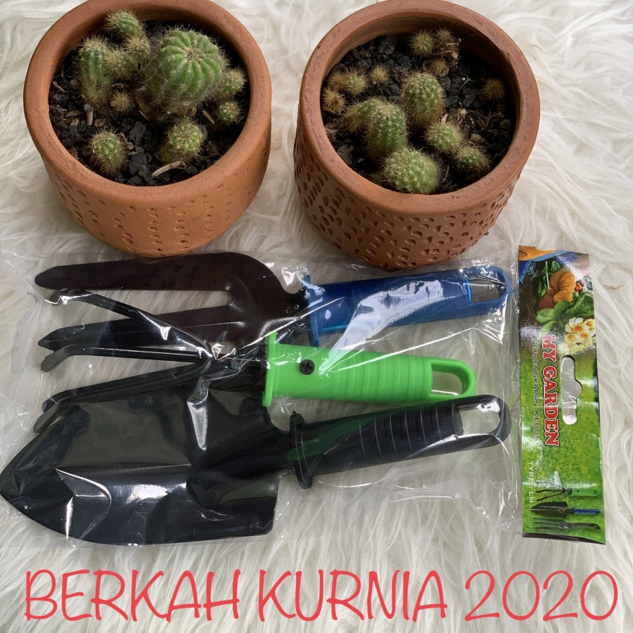 Jual alat berkebun mini 3 in 1 sekop garpu mini my garden alat menanam ...