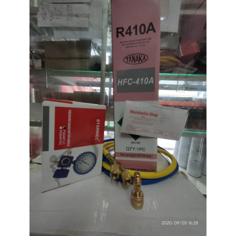 Jual Paket isi Freon AC R410 800gr Lengkap Joint R410a manifold ...