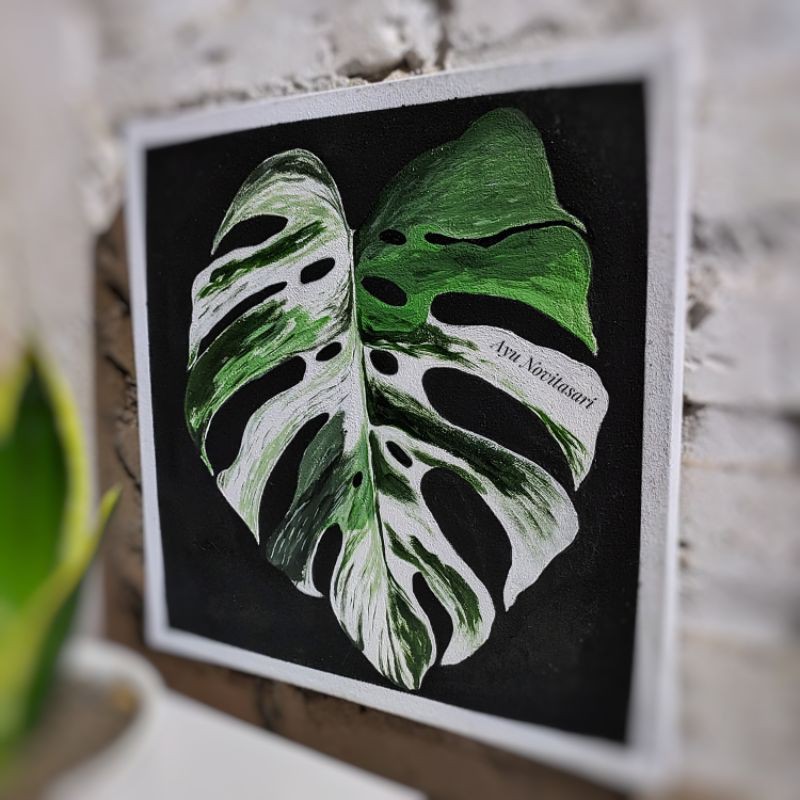 Jual Lukisan Monstera (NOT PRINTING) | Shopee Indonesia