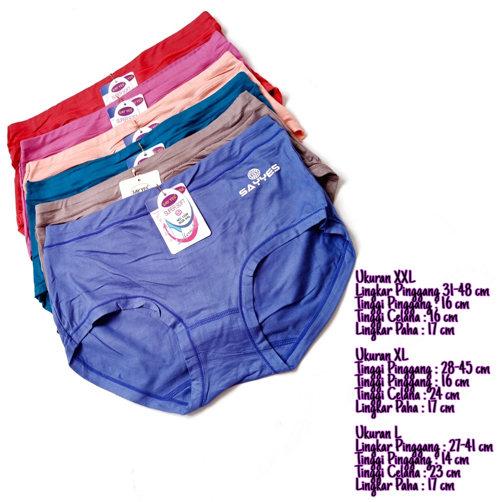 Jual Celana Dalam Say Yes | Celana Dalam Wanita | Cd Polos Murah | Shopee Indonesia