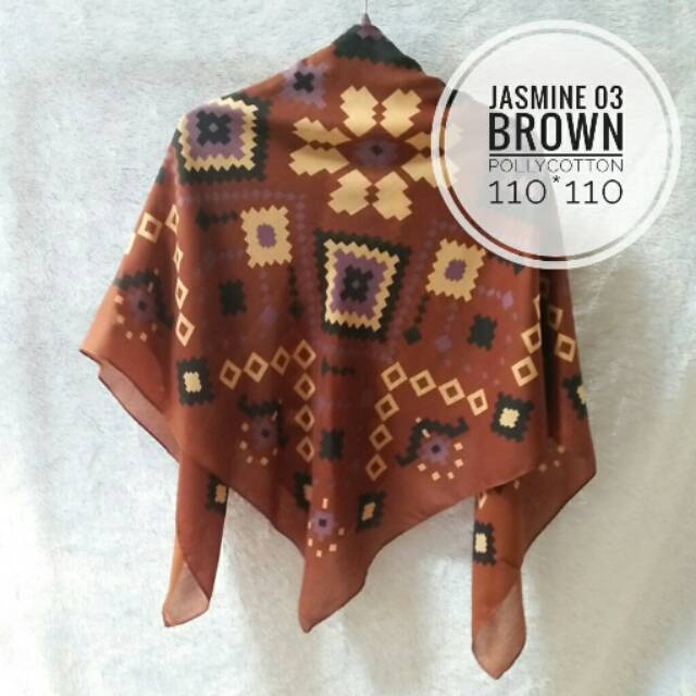 Jual Hijab segi empat motif - Jilbab segi empat motif - JASMINE 03 ...
