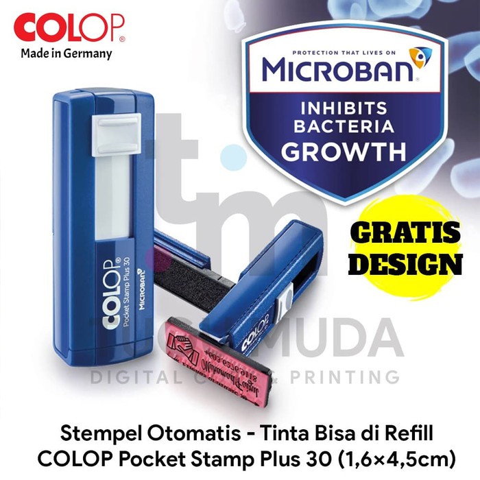 Jual Stempel Saku Otomatis Portable|Stamp Dokter|NIP - COLOP Pocket Plus 30 | Shopee Indonesia