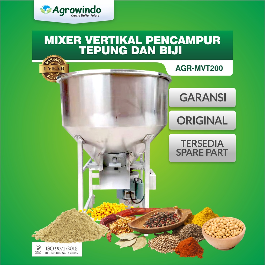 Jual Mesin Mixer Vertikal Pencampur Tepung dan Biji AGR-MVT100 Maksindo ...