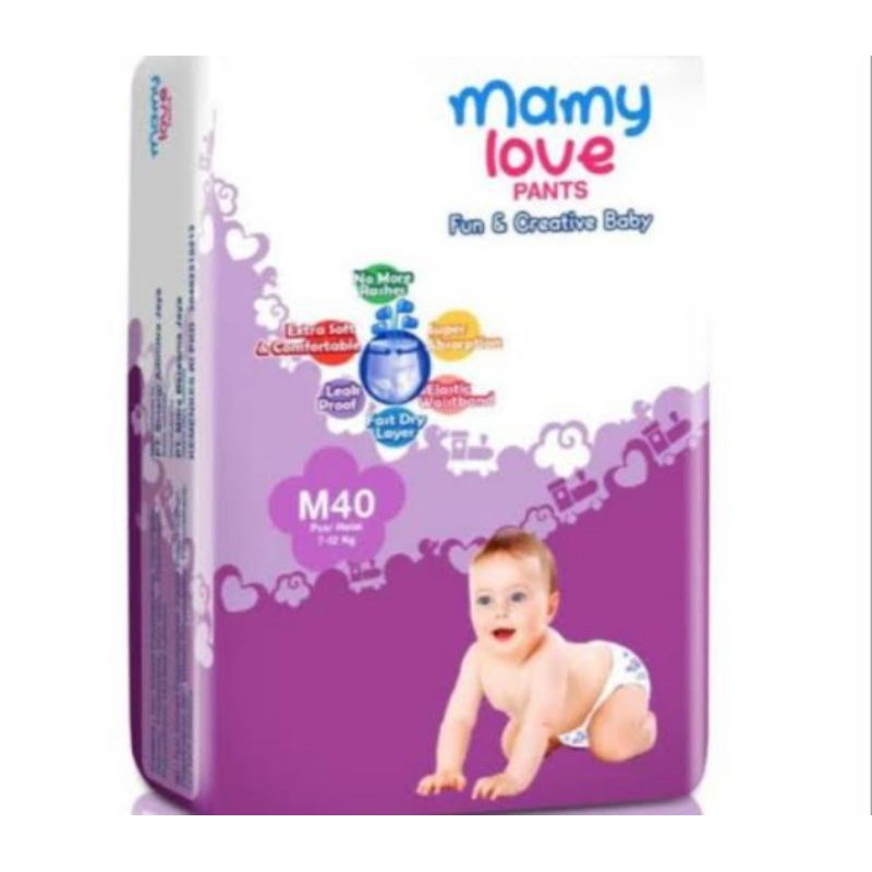 Jual Pampers mamy love m40/1pack | Shopee Indonesia