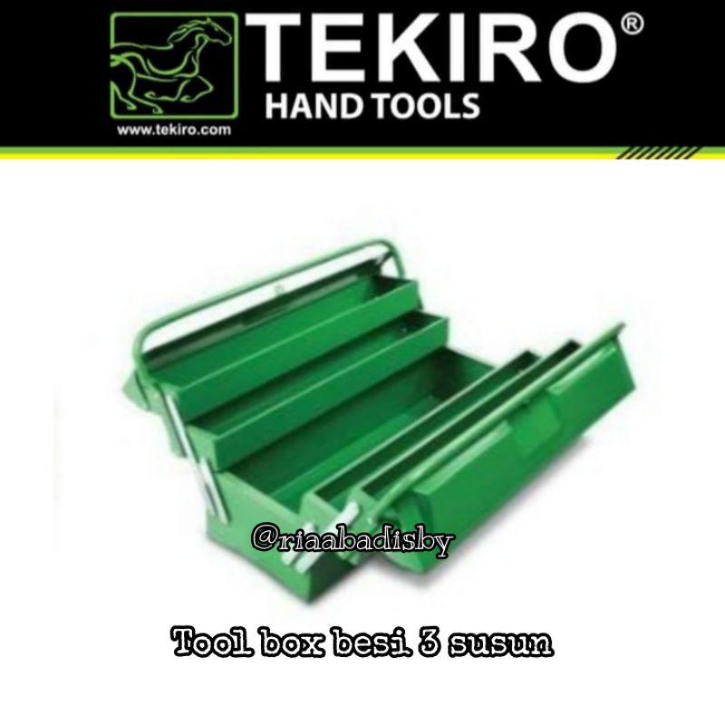Jual Toolbox besi 3 susun || TOOL BOX METAL Tekiro | Shopee Indonesia