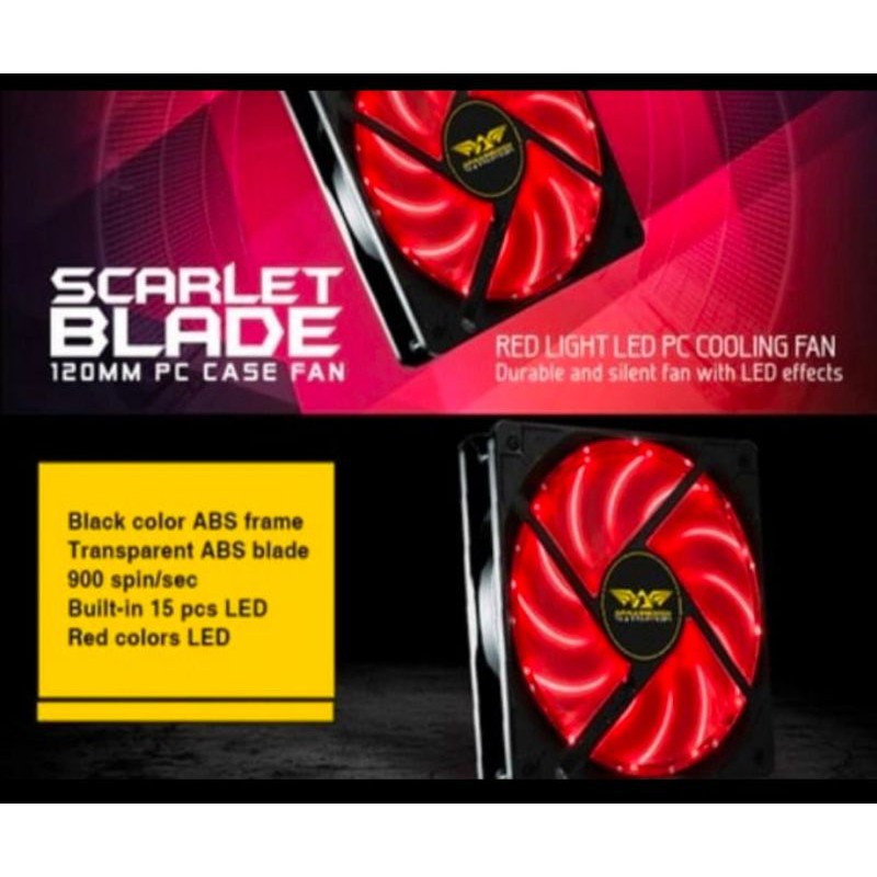 Jual ARMAGEDDON FAN SCARLET 120MM ( RED ) | Shopee Indonesia