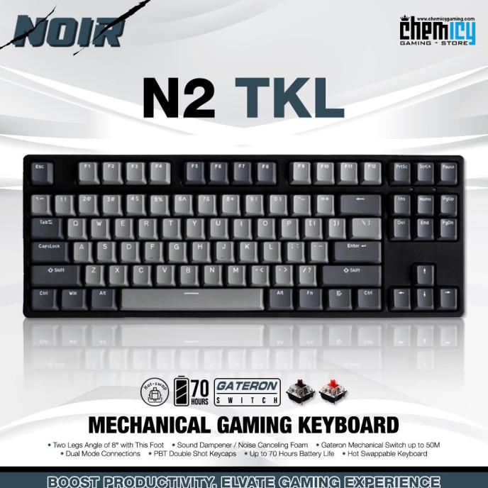 Jual Noir N2 TKL Hot-Swapp Wireless Mechanical Gaming Keyboard - Merah ...