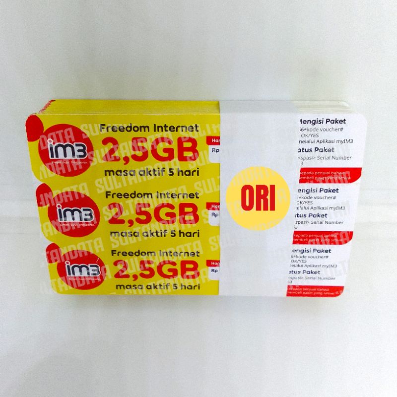 Jual VOUCHER INDOSAT FREEDOM INTERNET 2.5 GB ORI KHUSUS JATENG | Shopee ...
