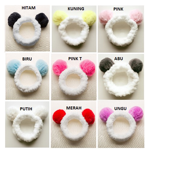 Jual Bandana Make Up Ikat Kepala Cuci Wajah Bando Masker Model Panda ...