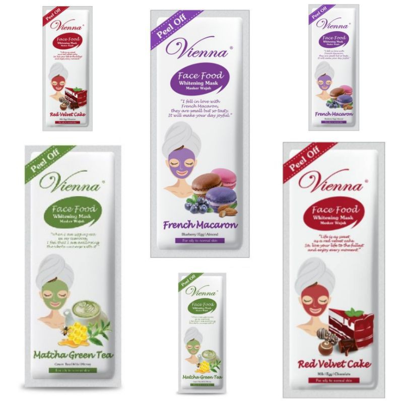 Jual Vienna Face Food Whitening Mask Sachet | Shopee Indonesia