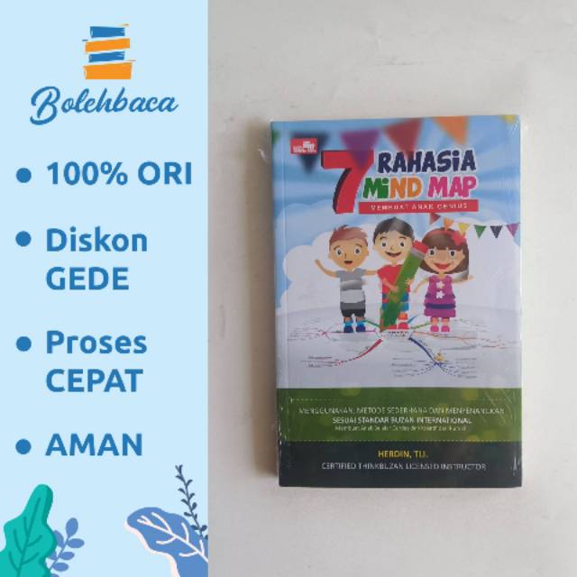Jual 7 Rahasia Mind Map Membuat Anak Genius oleh Herdin, TLI - Elex ...