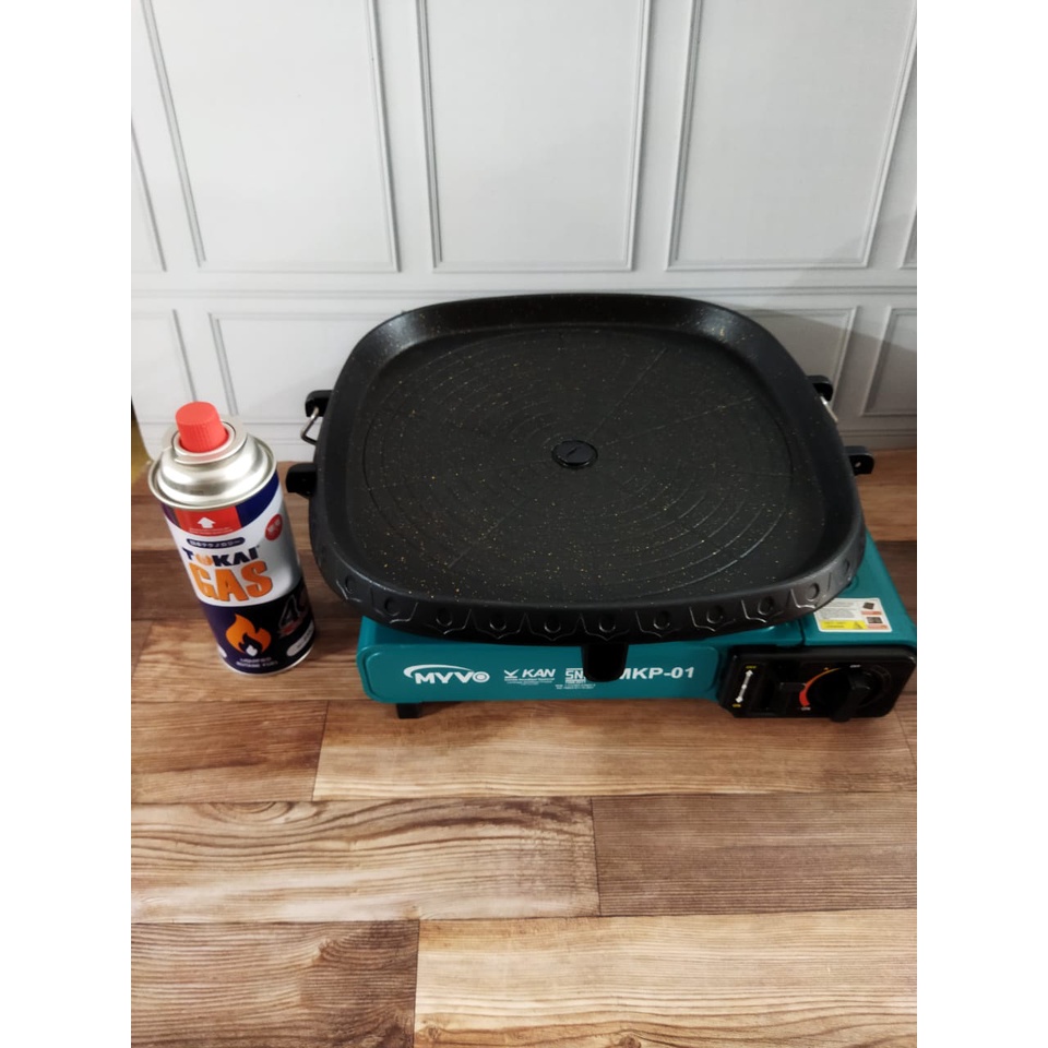 Jual Paket Kompor Portable + Grillpan BBQ Yakiniku Square + Gas ...
