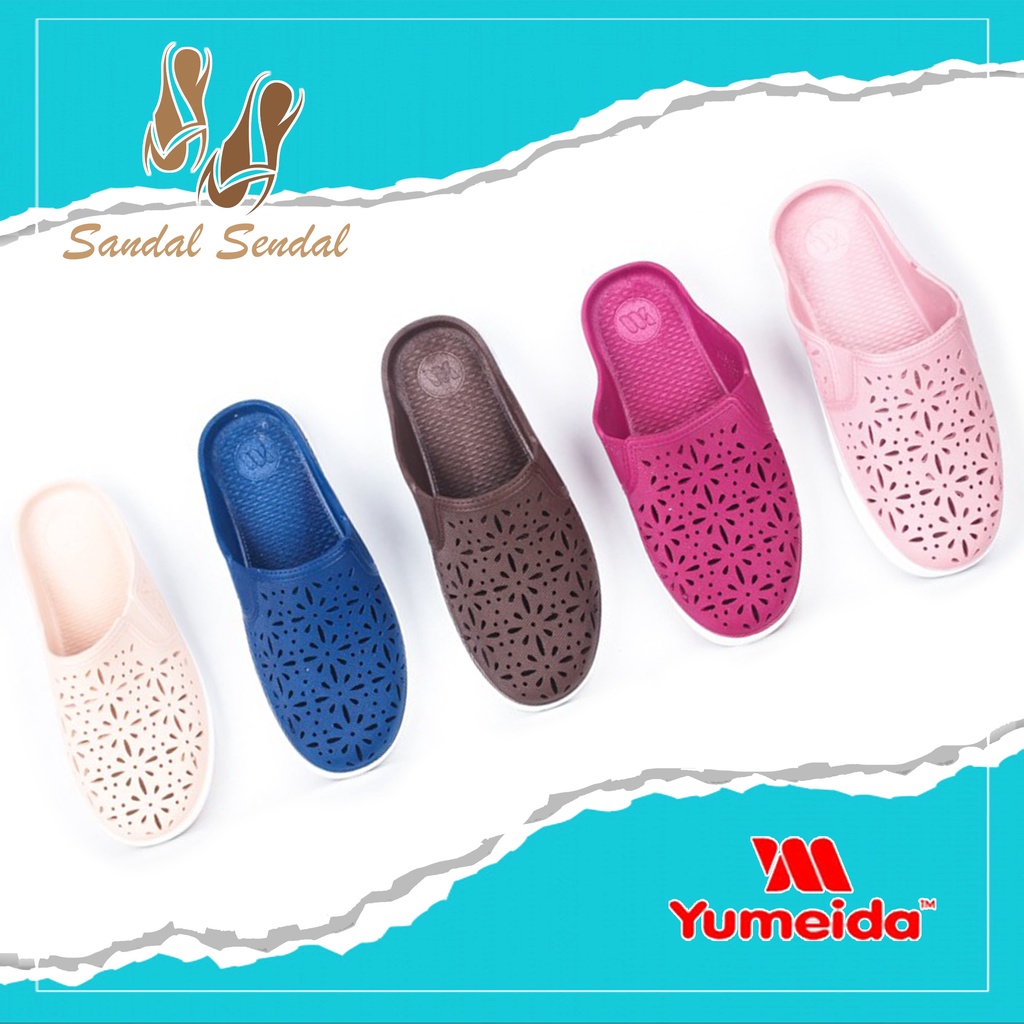 Jual Sandal Selop Karet Wanita Yumeida 8031 Fashion Wanita Karet Lokal ...