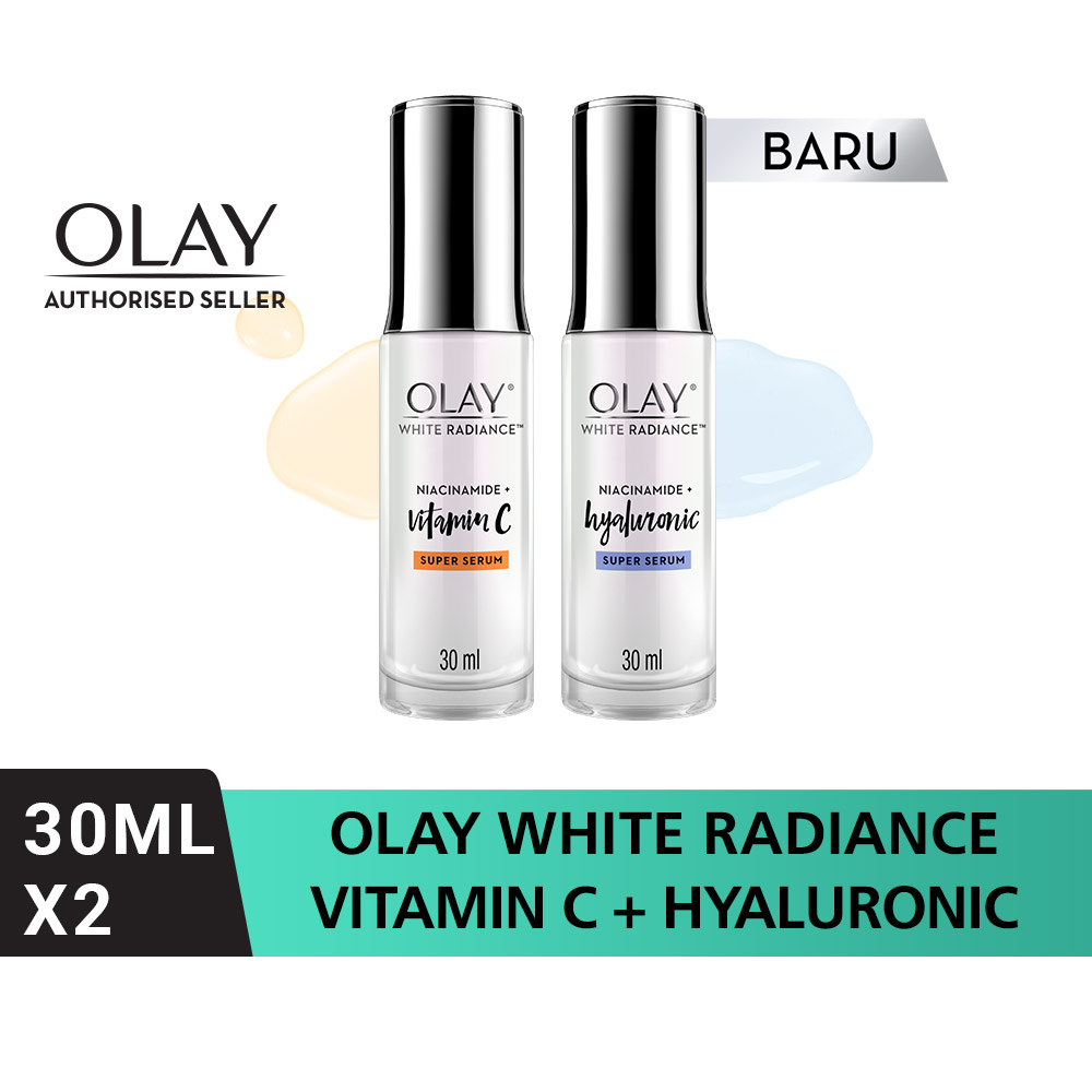 Jual Olay White Radiance Niacinamide Vit C 30 mL + Olay Hyaluronic ...