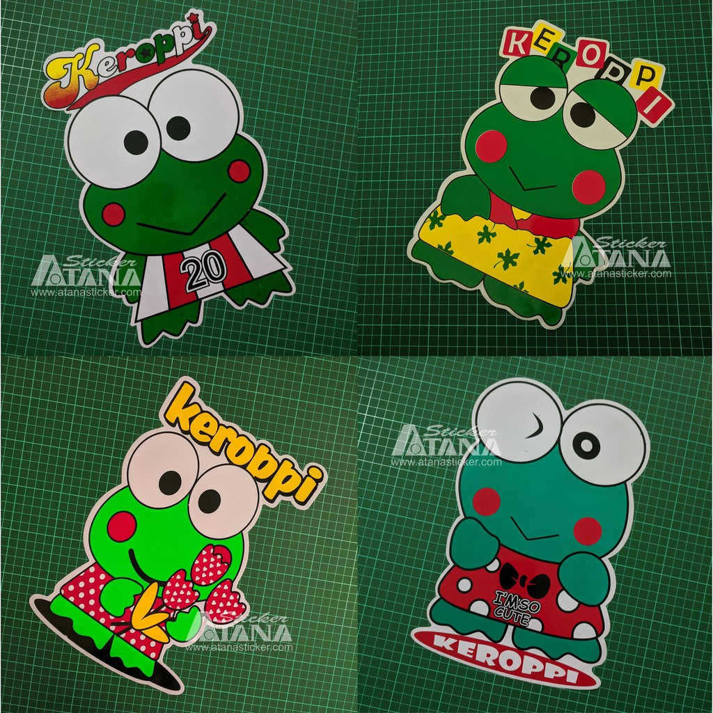 Jual Stiker Printing Sablon Jumbo Vinyl Keroppi Kodok Katak Hijau ...
