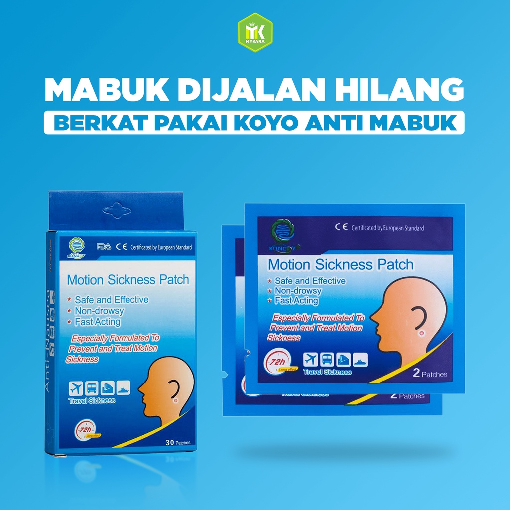 Jual Koyo Anti Mabuk/ Motion Sickness Patch for Travel Nausea Sickness ...