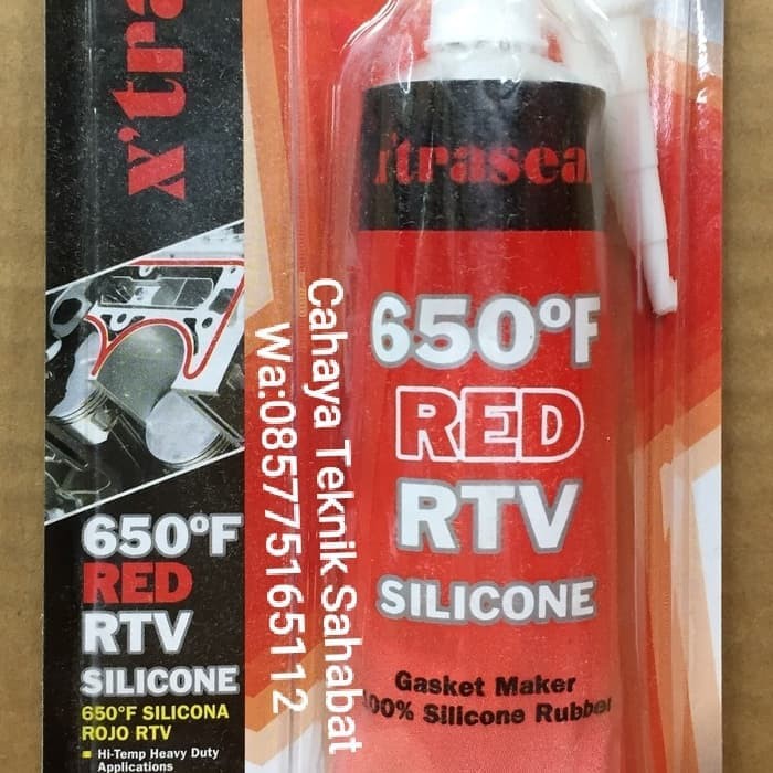 Jual xtraseal red RTV silicone sealant high temp 650*F(85gr) | Shopee ...