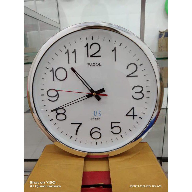 Jual Jam Dinding Pagol Mesin Sweep Tanpa Suara Detak Ukuran Bentuk ...