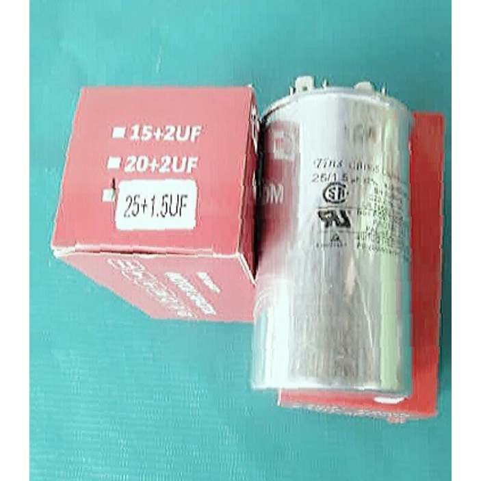 Jual Capasitor AC Tins Double 25+1,5uf Original. | Shopee Indonesia