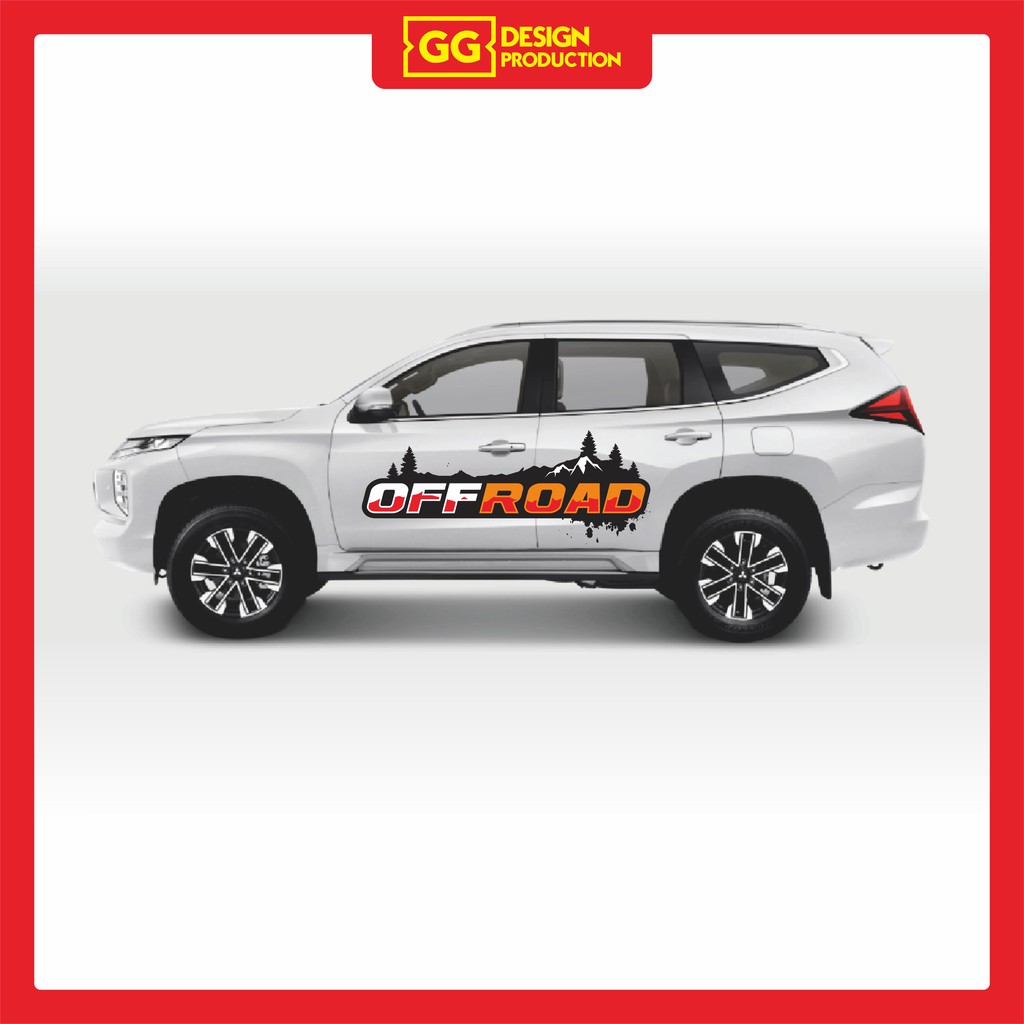 Jual sticker stiker mobil mitsubishi all new pajero dakar offroad ...