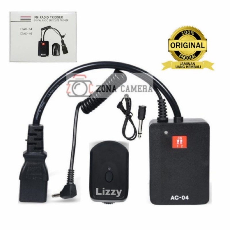 Jual Lizzy Trigger AC04 Lighting Studio Wereless Listrik Lampu Photo AC 04 Transmitter Set ...
