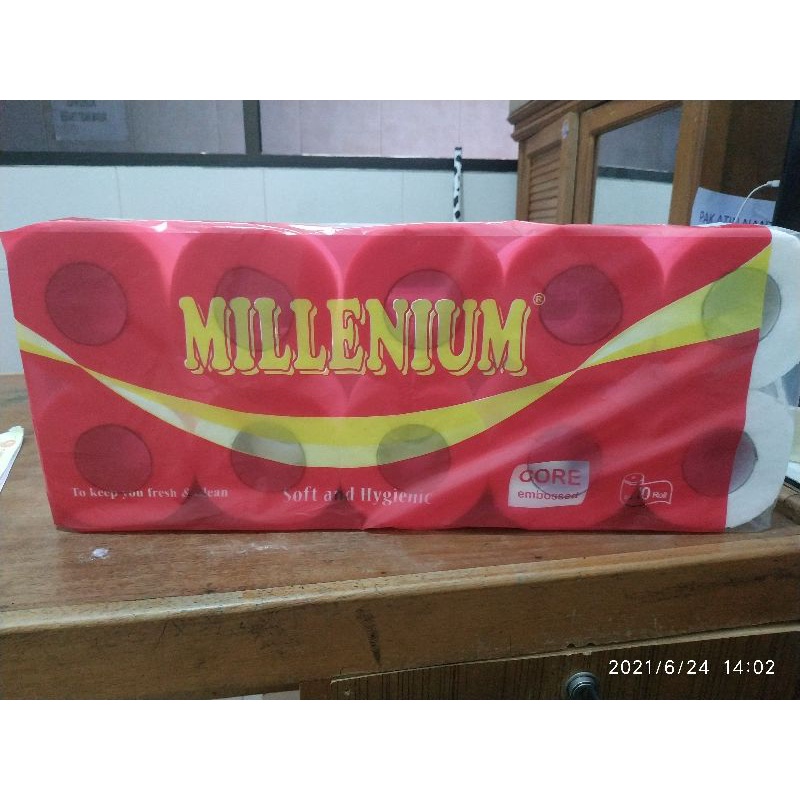 Jual MURAH - Tissue Toilet Roll tulang Millennium (1bal = 10 gulung ...