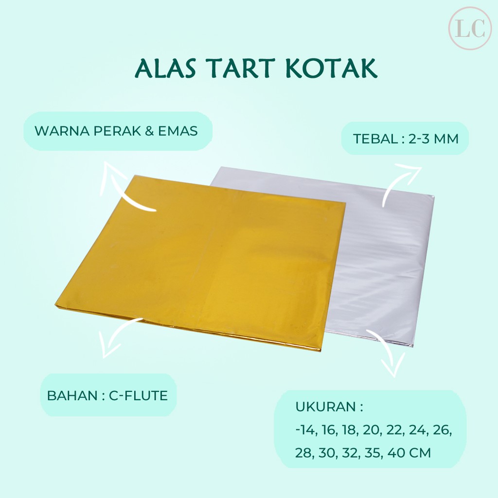 Jual [1 pack] TATAKAN ALAS KUE TART TRIPLEK DUS uk 24cm / CAKE BOARD ...