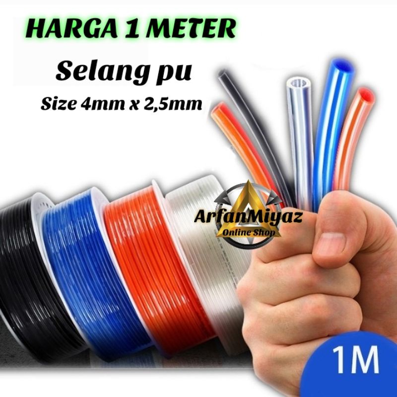 Jual Selang Angin PU 4mm x 2,5mm / Pneumatic Hose / Untuk Slip Lock ...