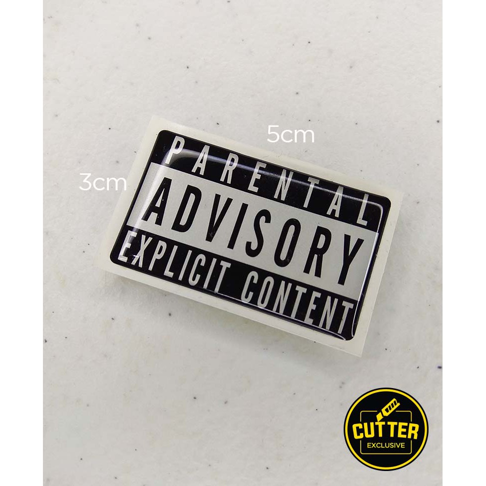 Jual emblem sticker resin PARENTAL ADVISORY EXPLICIT CONTENT logo ...