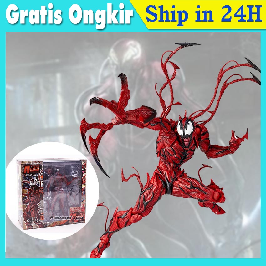 Jual MAINAN ACTION FIGURE SPIDERMAN VENOM ENEMY REVOLTECH CARNAGE ...