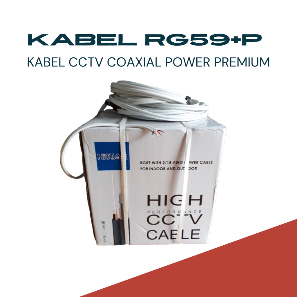 Jual Kabel CCTV RG59 plus power Meteran RG59 Coaxial Plus Kabel Power ...
