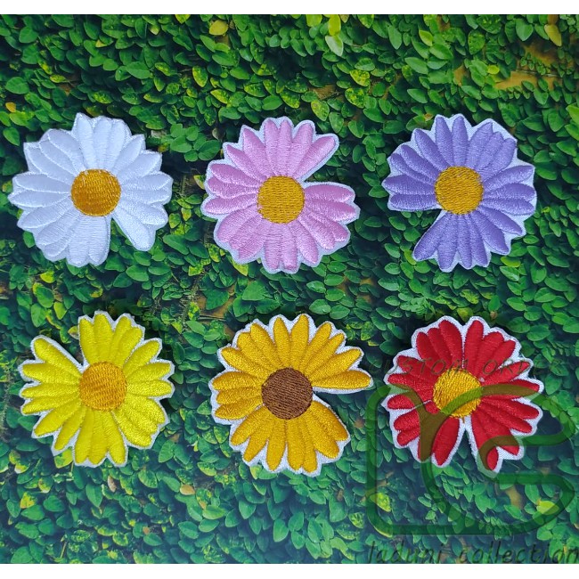 Jual Patch Bordir Bunga Daisy Warna-Warni | Shopee Indonesia