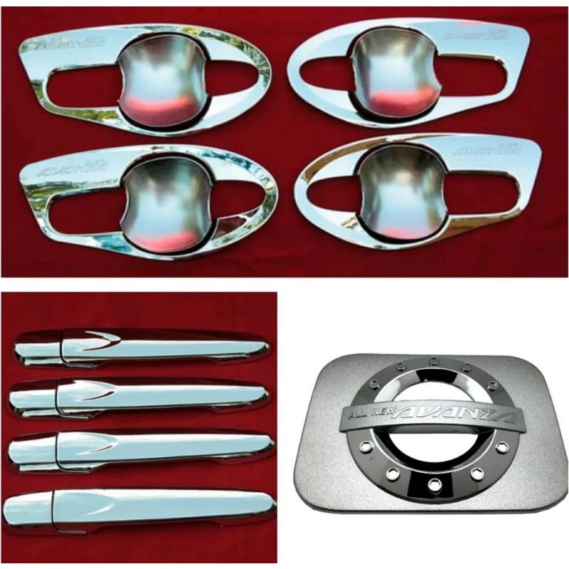 Jual Paket Handle + Outer Pintu + Tutup Bensin chrome All New Avanza / Xenia | Shopee Indonesia