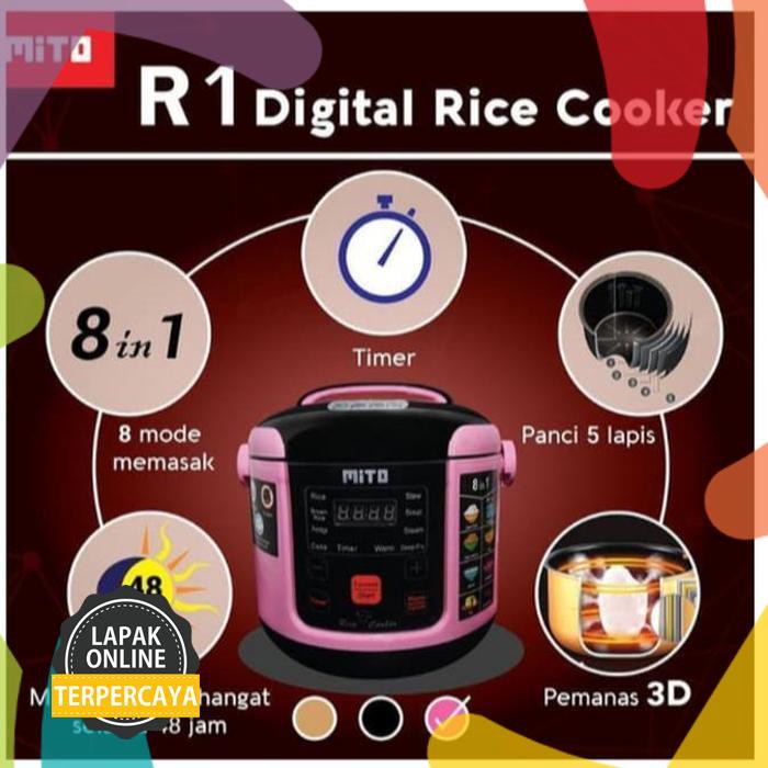 Jual Original Mito R1 Digital Rice Cooker 8In1 Kapasitas 1 Liter Produk ...