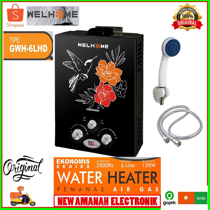 Jual produc baru Welhome GWH 6 LHD Pemanas Air Water Heater Kapsitas 6 ...