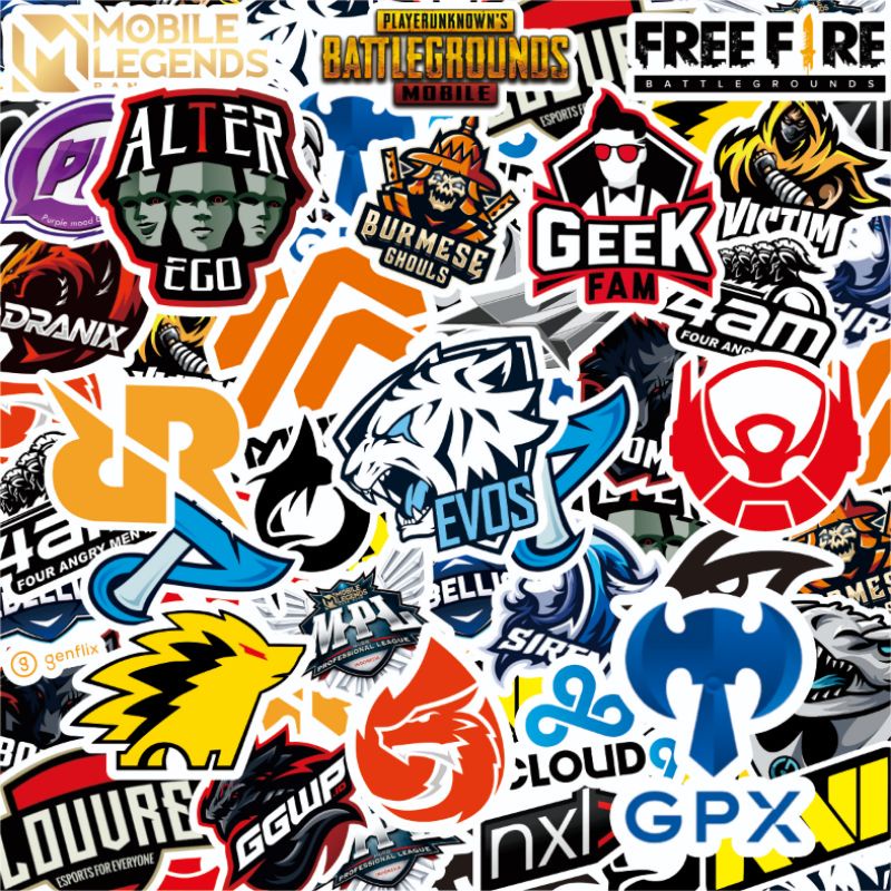Jual Sticker Stiker Pack Logo Esports PUBG MOBILE LEGEND FREE FIRE ...