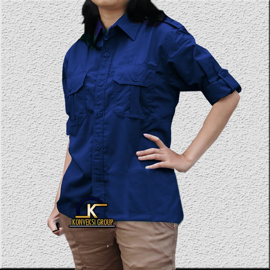 Jual KEMEJA SERAGAM PRIA WANITA || PDL PDH HIKING CREW || KEMEJA ...