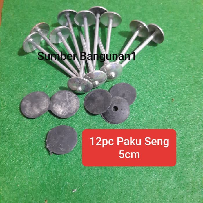 Jual Paku payung 5cm (12pcs) paku fiber atap asbes plastik | Shopee ...