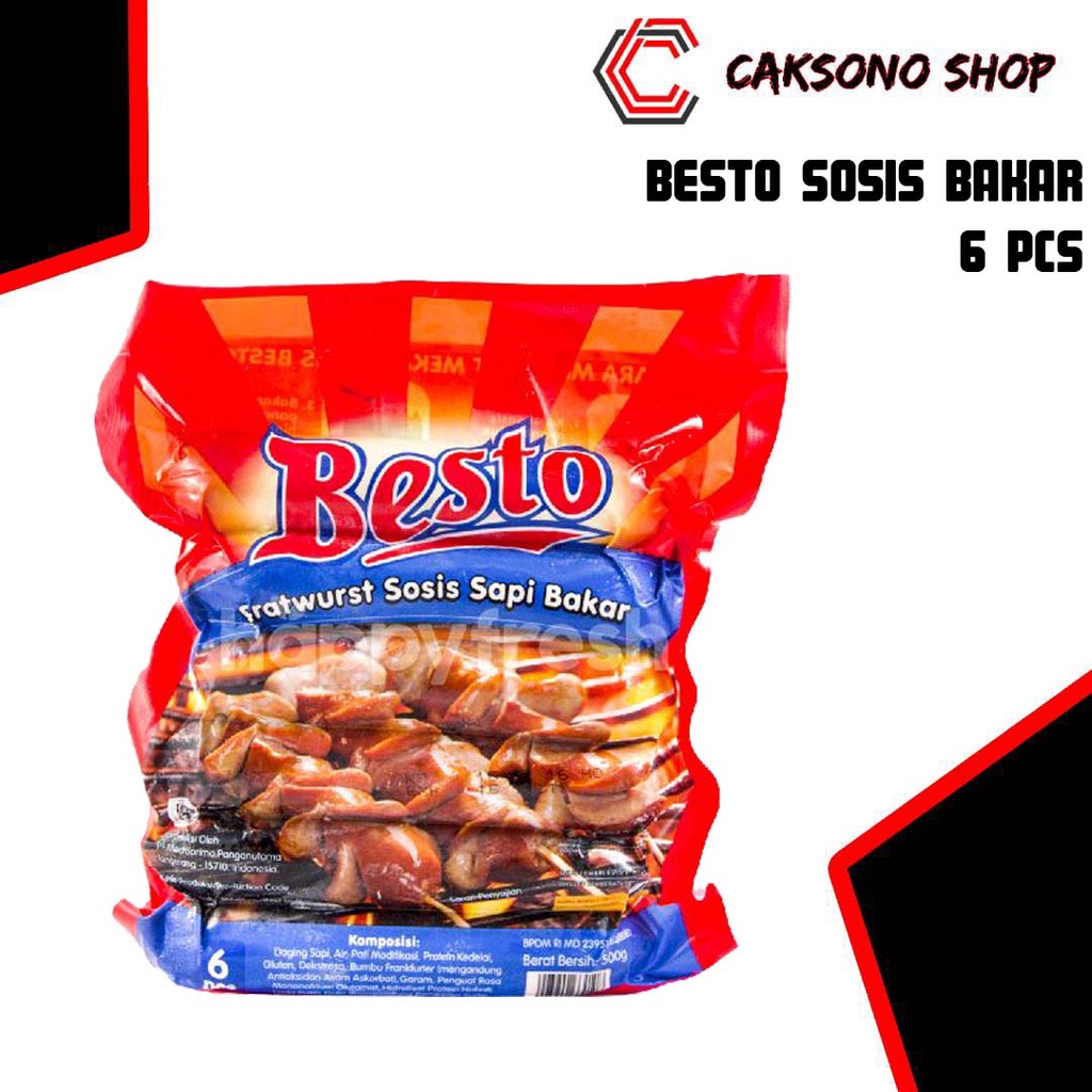 Jual Sosis Sapi Bakar 500g BESTO Bratwurst frozen food isi 6 pcs ...