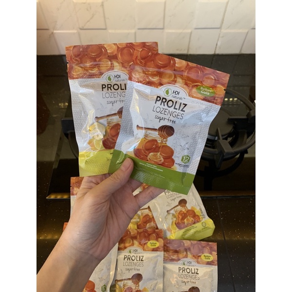 Jual permen tenggorokan HDI proliz lozenges honey lemon / obat batuk ...