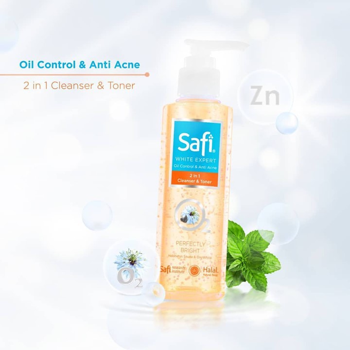 Jual Safi White Expert Oil Control & Anti Acne 2in1 Cleanser and Toner ...