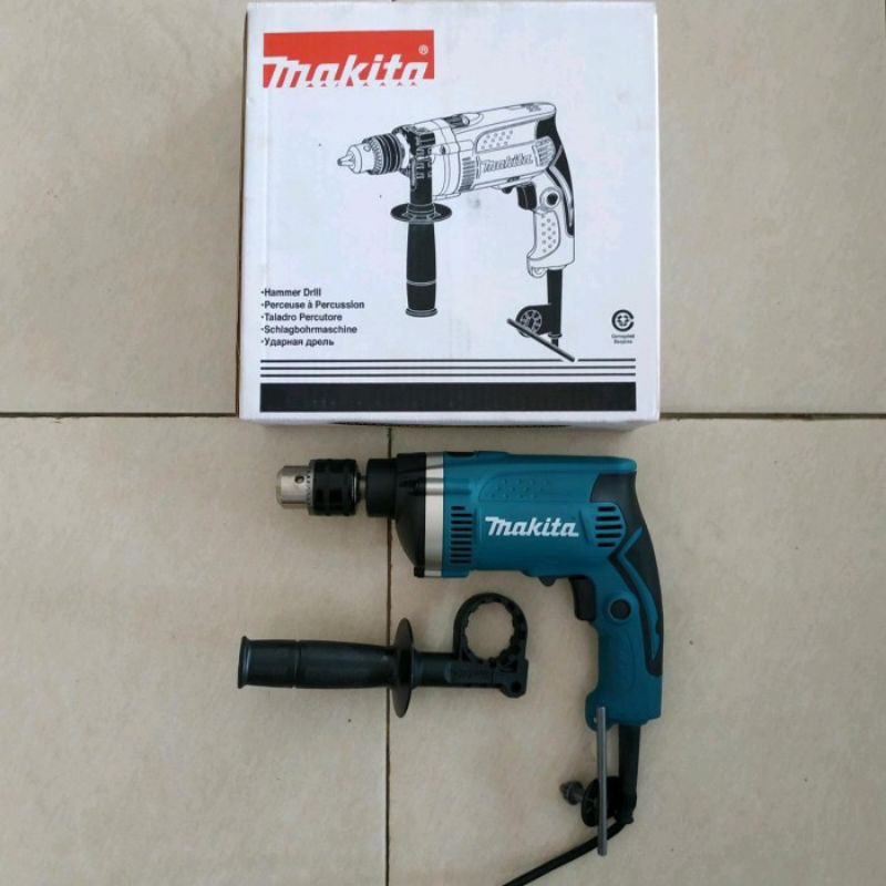 Jual Mesin Bor Impact Drill Tembok Beton Kayu Besi 13mm Makita HP1630 | Shopee Indonesia