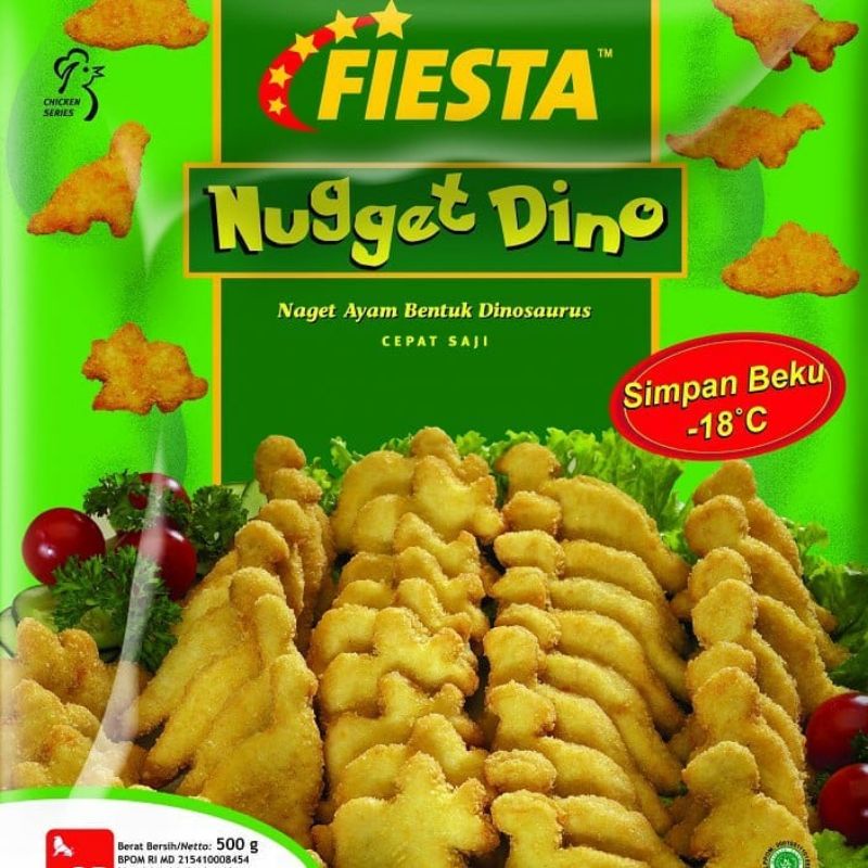 Jual Fiesta Chicken Nugget Dino 500gr Naget Ayam bentuk Dinosaurus | Shopee Indonesia
