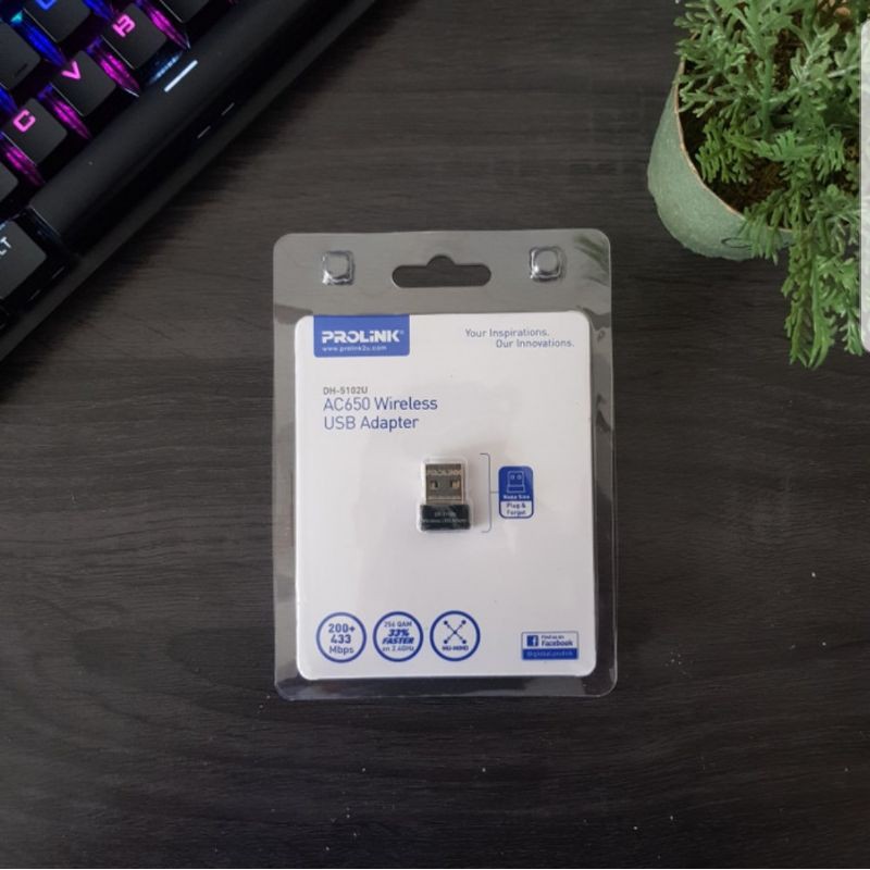 Jual USB WiFi PROLINK AC650 Dual Band Wireless Dongle Adapter - DH5102U | Shopee Indonesia