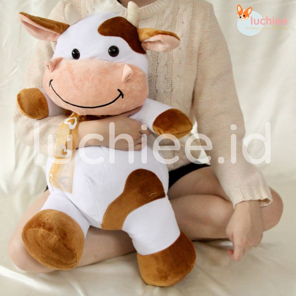 Jual BONEKA KARAKTER BINATANG SAPI COW JUMBO BESAR MAINAN KADO ULANG ...